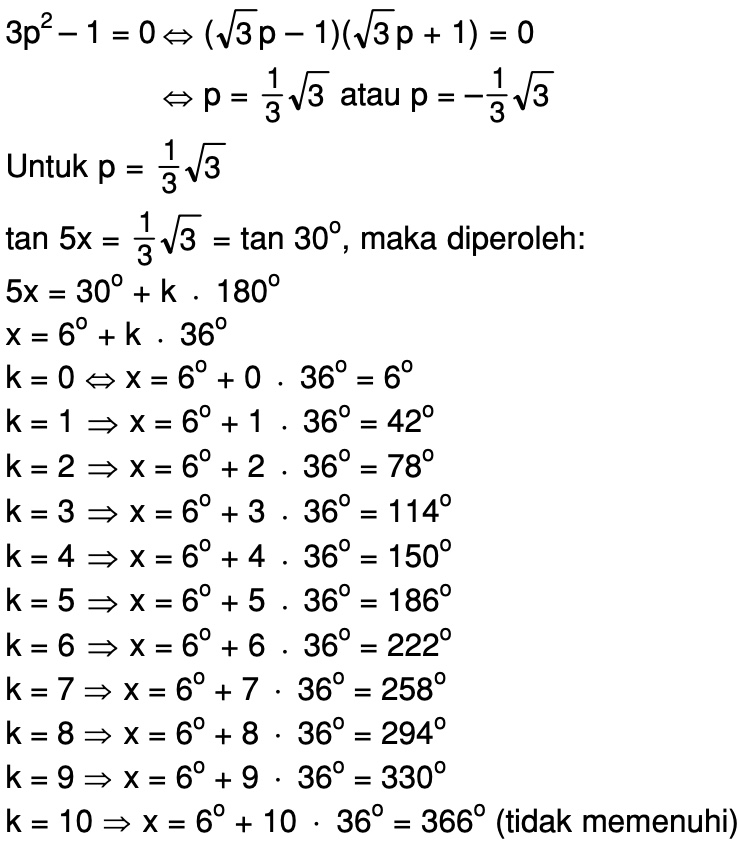 3 Tan2 5x 1 0 Untuk 0 X 360 Mas Dayat 3-tan2-5x-1-0-untuk-0-x-360-mas-dayat