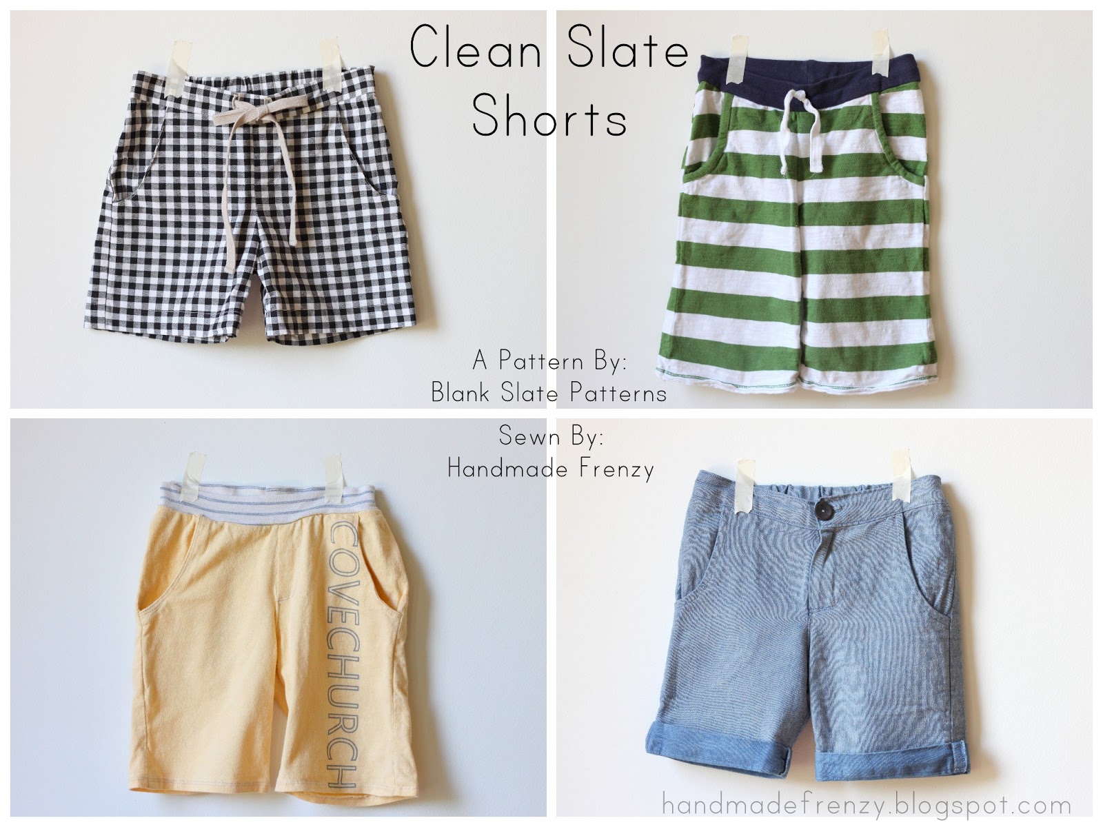 Clean Slate Shorts Round-Up / Handmade Frenzy
