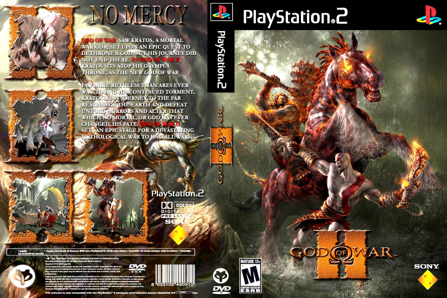 God of War 2 Cover PS2 NTSC ~ Game Cover