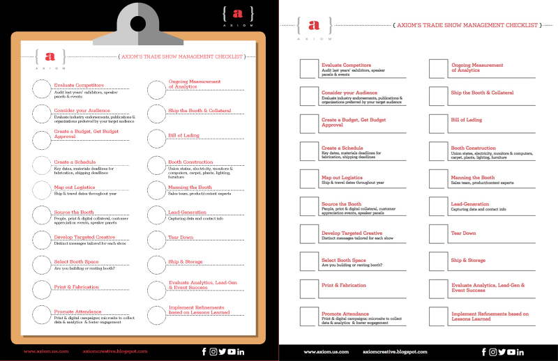 Axiom: Creative Energy Blog: B2B Trade Show Booth Checklist | Axiom ...