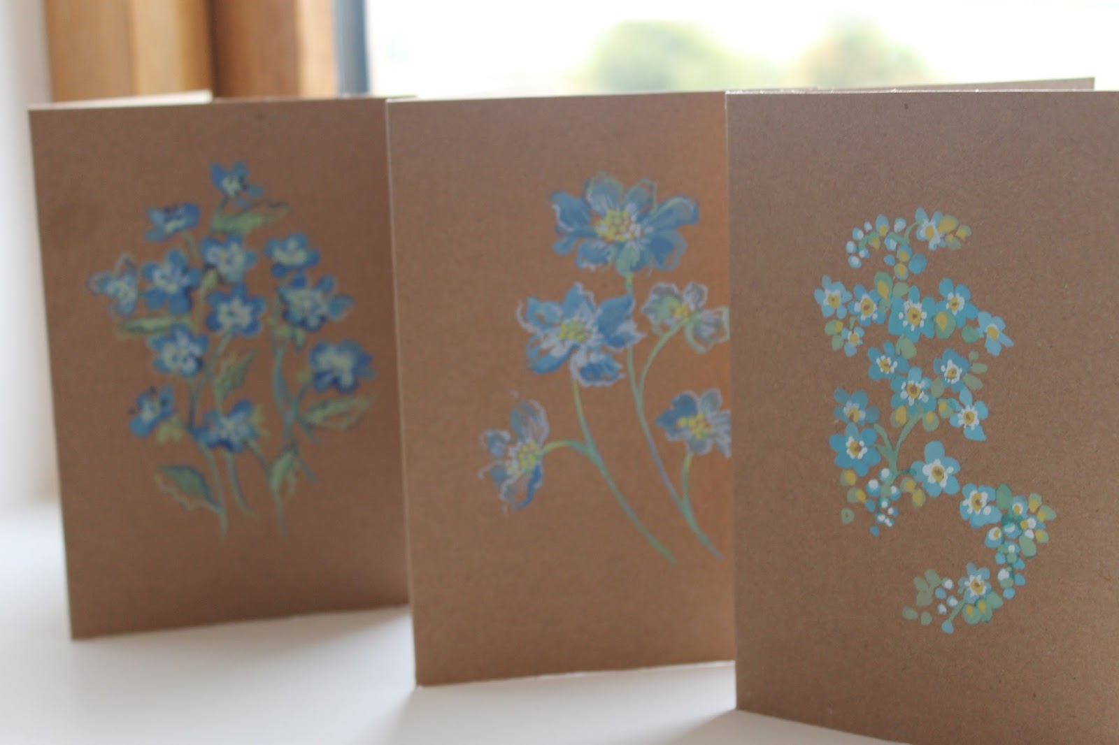 Clare makes: Hand-painted gift cards