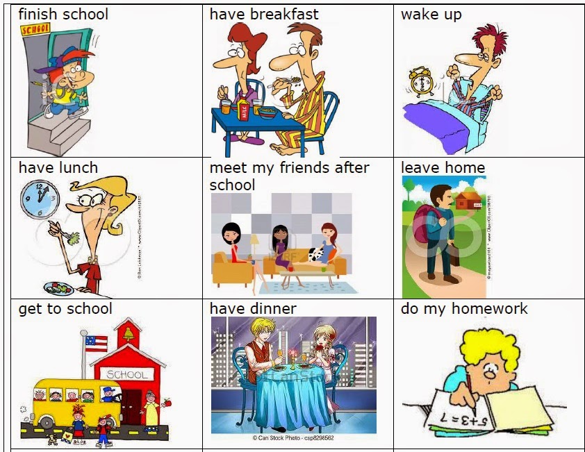 Blog de Ingles: La rutina y vocabulario