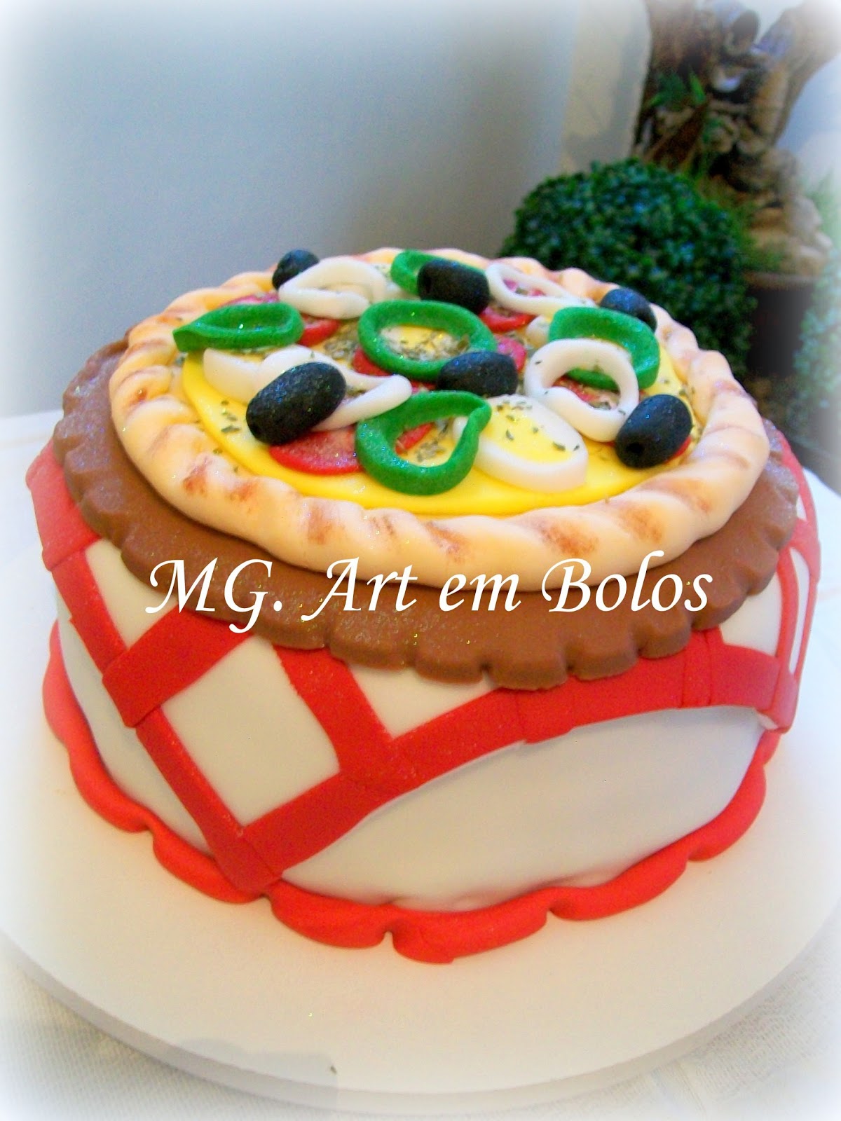 MG. Art em Bolos: Bolo de Pizza