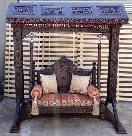 40 Beautiful Wooden Jhoola Designs | Wooden Jhula For Living Room ...