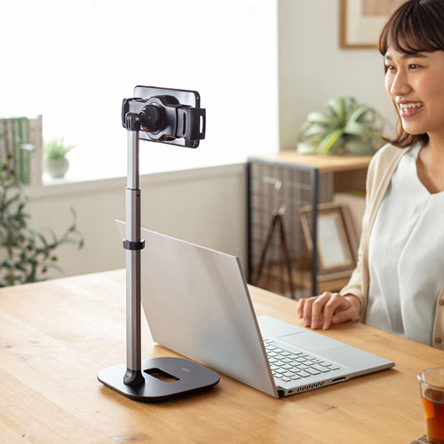 デジタルガジェット備忘録: 【サンワサプライ】高さを稼げるスタンドアーム