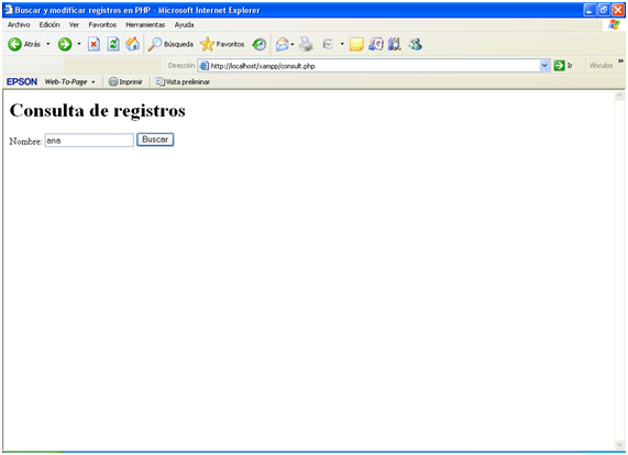 22 Buscar Modificar Y Suprimir Registros De Mysql El Blog De Amizba