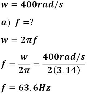 Período, velocidad angular y frecuencia relacionados