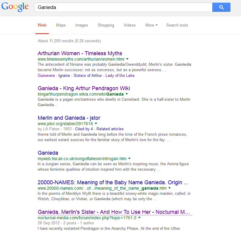 The Bearded Quail: Ganieda, Sister Of Merlin: My 150th Post