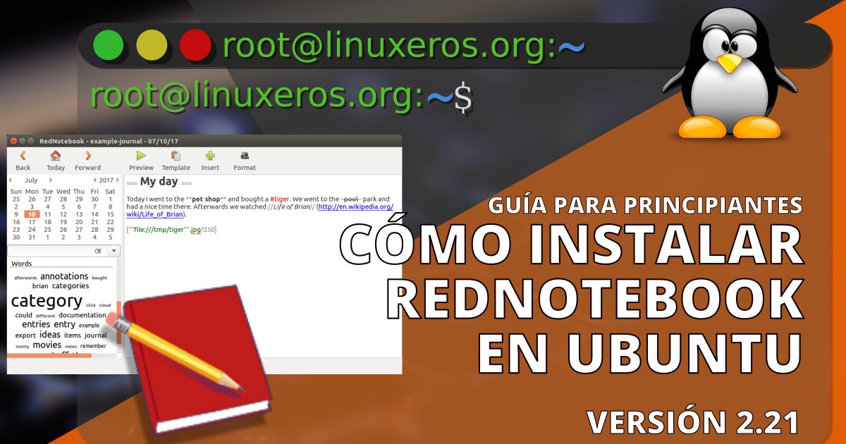 Cómo Instalar RedNotebook 2.21, Diario Personal de Escritorio ~ Linuxeros