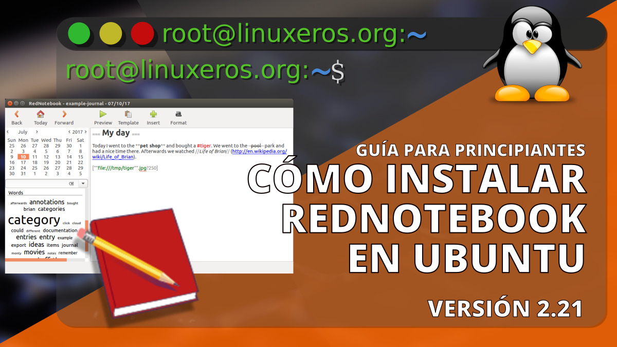 Cómo Instalar RedNotebook 2.21, Diario Personal de Escritorio ~ Linuxeros