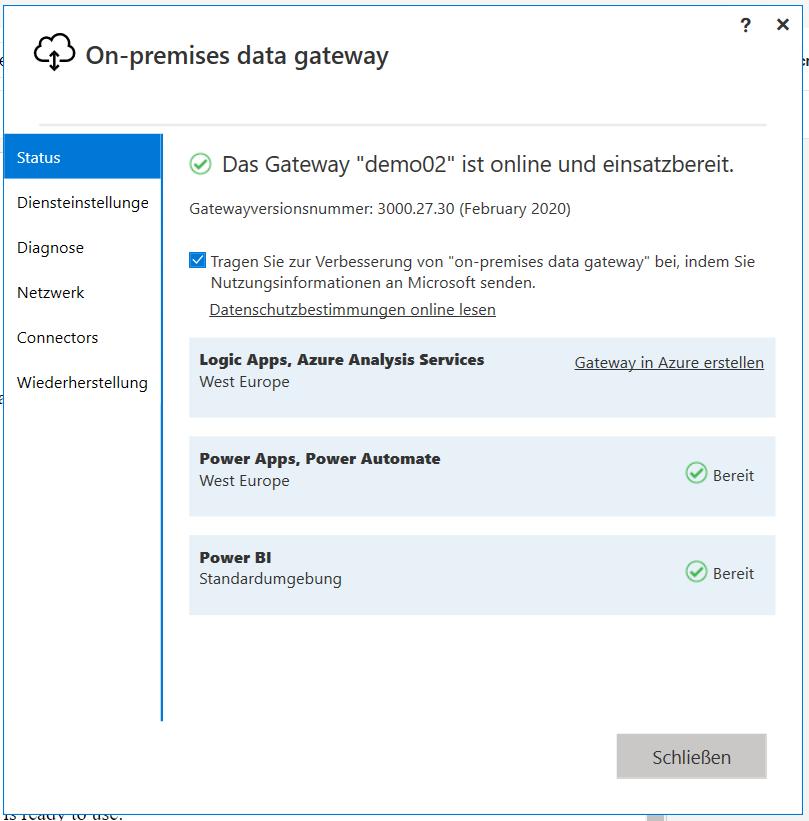 Power Automate - On-premises data gateway