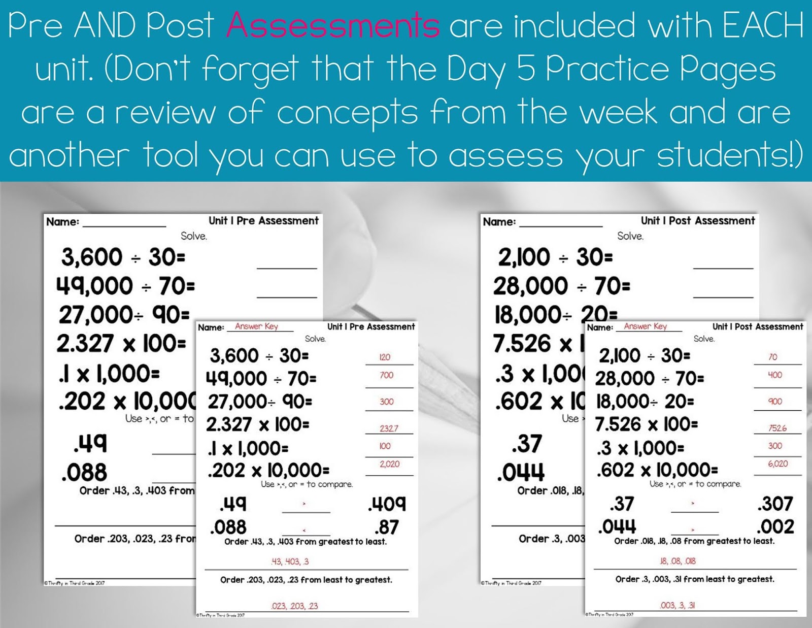 5th Grade Guided Math - Thrifty in Third Grade