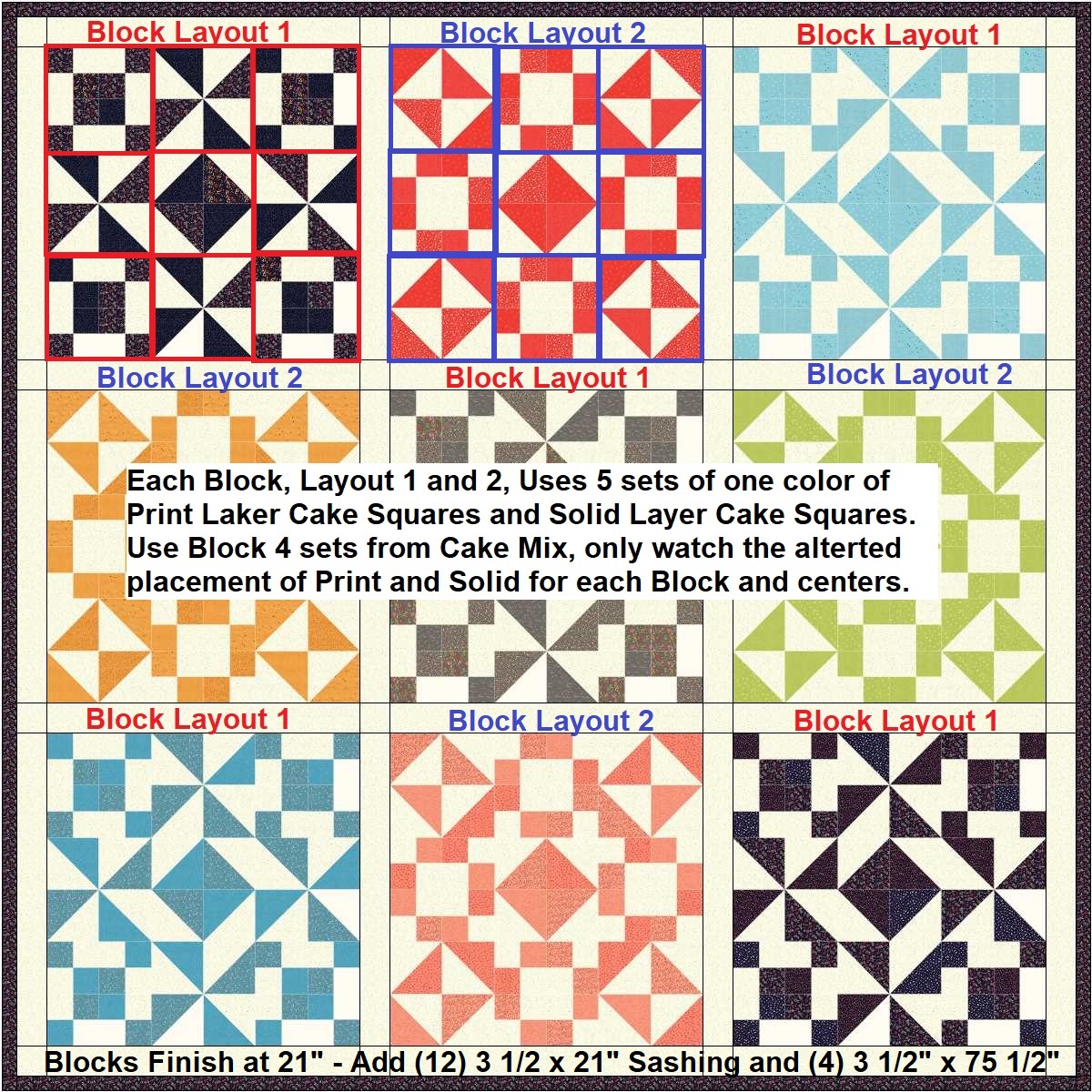 Happy Quilting: Turning Time and Jack and Jill - Cake Mix Quilts