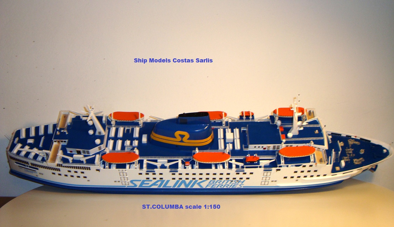 Ship Models Costas Sarlis: ST.COLUMBA - SEALINK BRITISH FERRIES scale 1:150