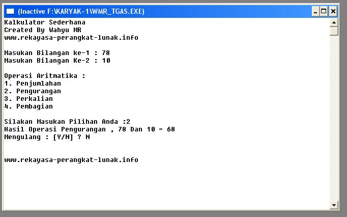 Source Code C++ : Program Kalkulator Sederhana | Rekayasa Perangkat Lunak