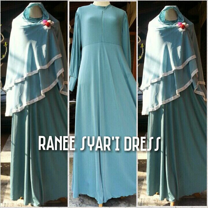 GAMIS SET SYARI RANEE BIRU MUDA ~ Gamis Muslimah