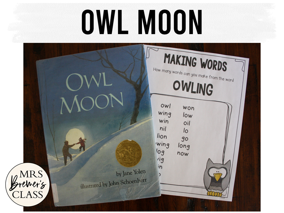Owl Moon Book Activities | Mrs. Bremer's Class