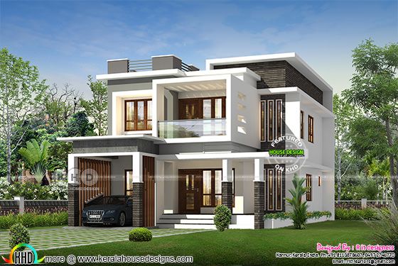 2153 sq-ft 4 bedroom box model house - Kerala Home Design and Floor ...