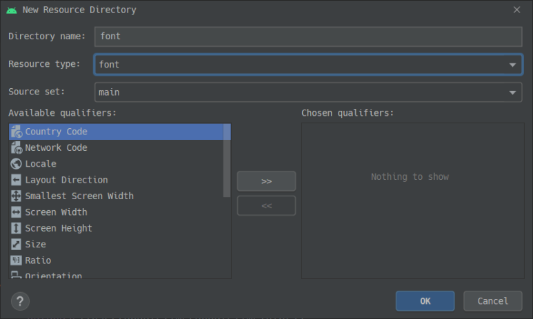 Android Font family 만들기:산을 붉게 물들이는 꽃