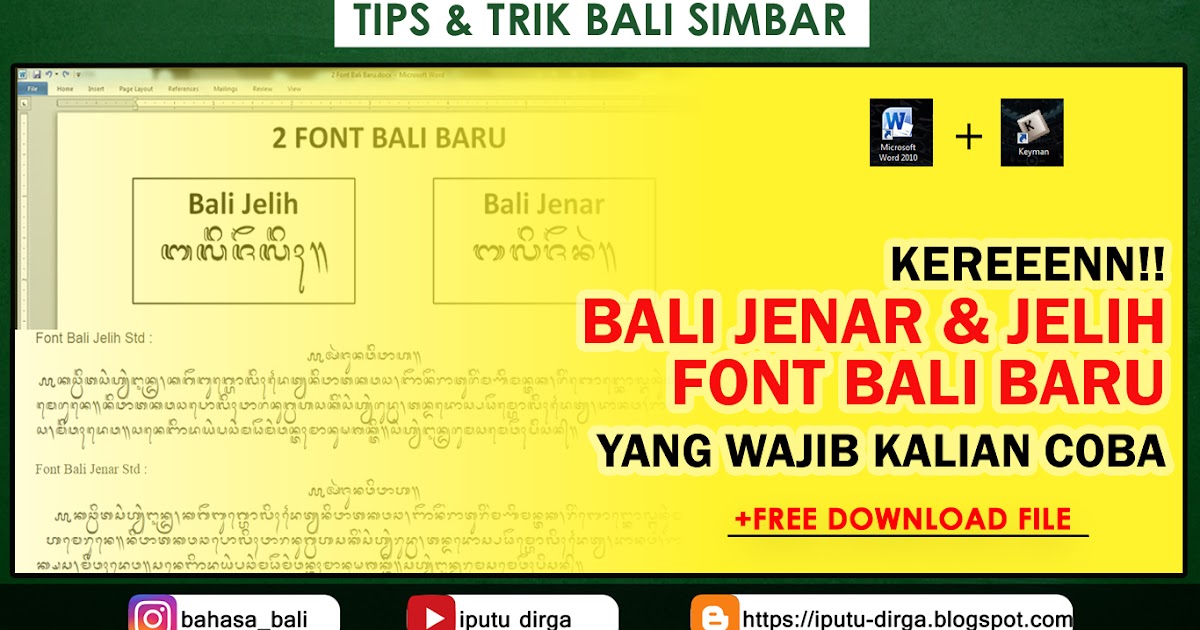 Keren! Mengenal Bali Jenar & Jelih, Font Bali Baru yang Wajib Kalian ...