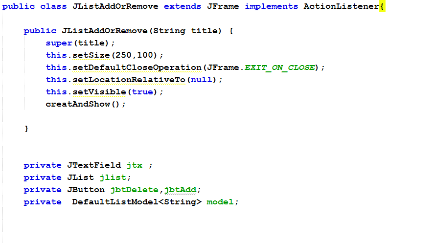 Jlist trong Java (Phần 2)