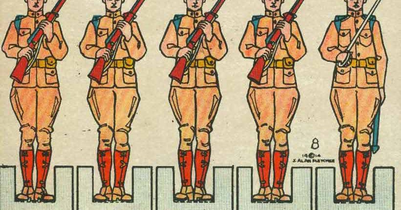 Toy soldiers and real battles: WW1 paper cutout postcard soldiers from ...