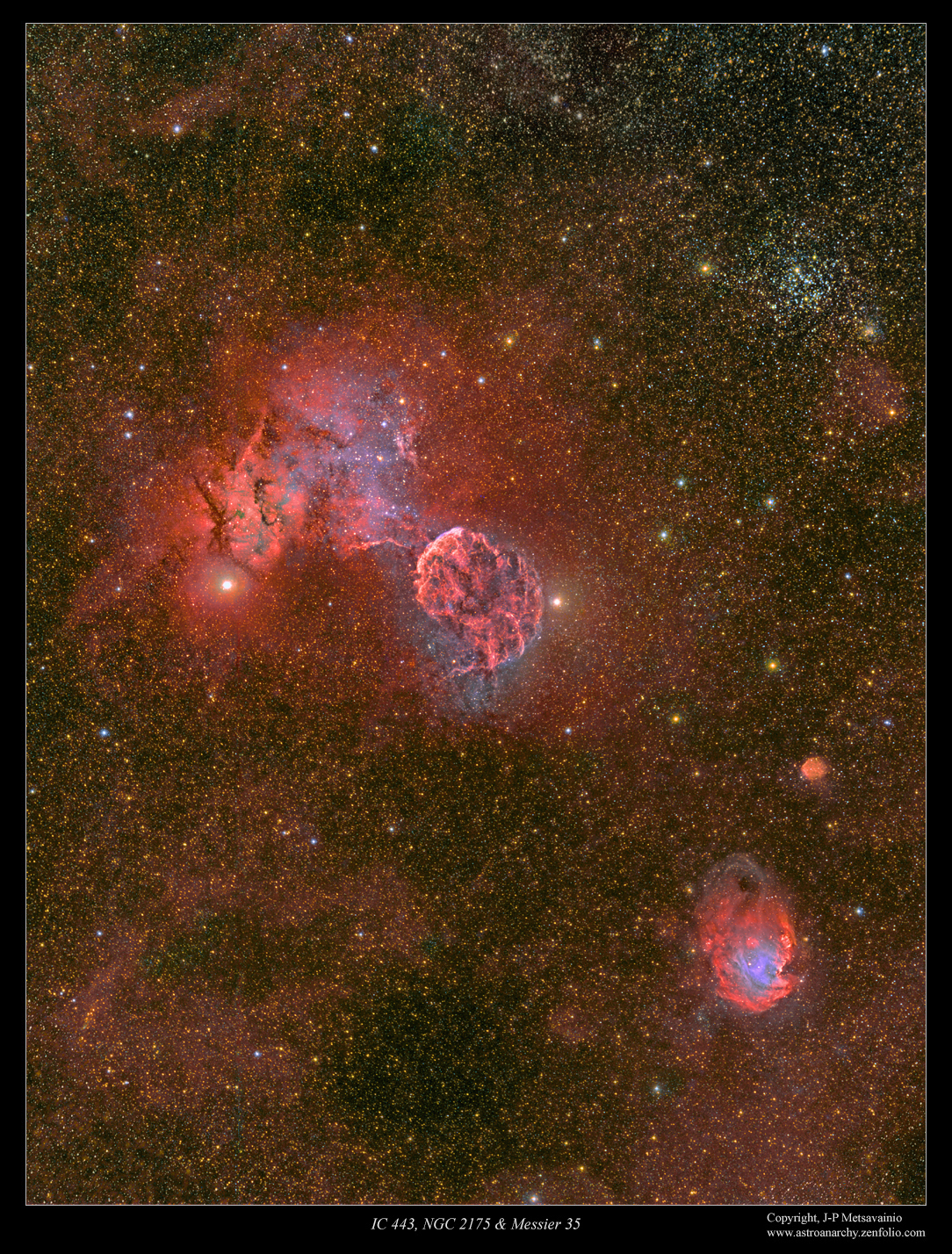 Astro Anarchy: Supernova remnant IC 443 in visual spectrum