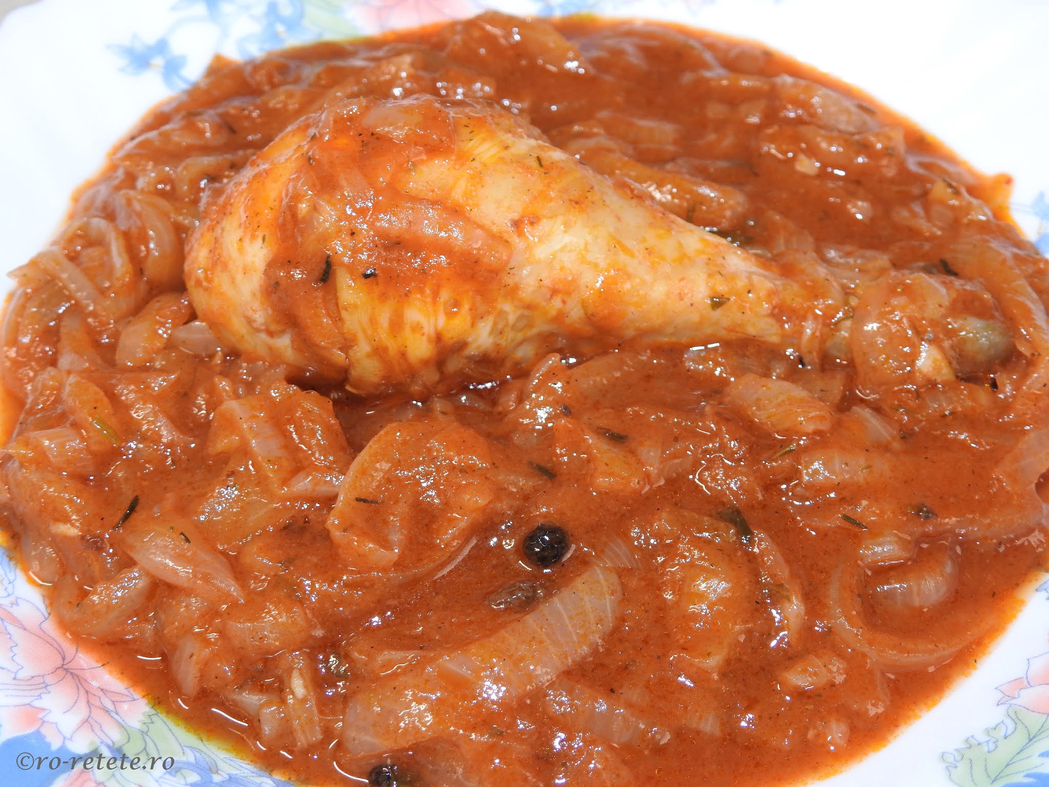 Tocanita de ceapa cu pui reteta | RO-Retete.ro