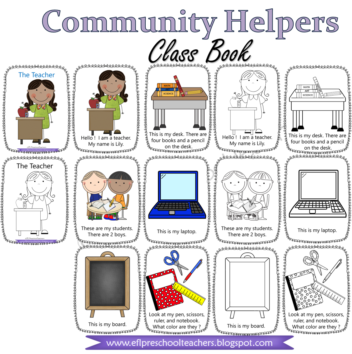 ESL/EFL Preschool Teachers: Community Helpers resources for the ...