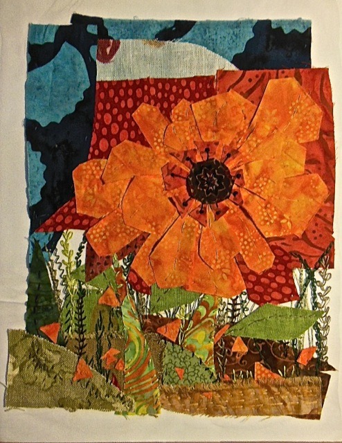 Dot's Rainbow: Collage embroidery