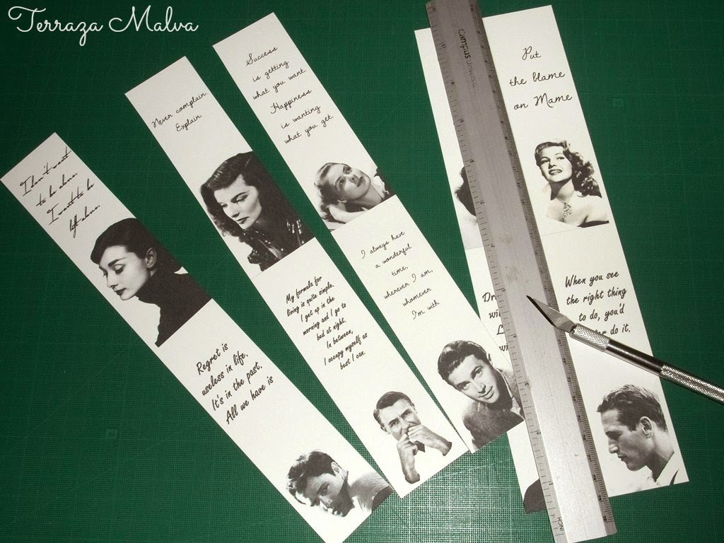 MARCAPÁGINAS IMPRIMIBLES HOLLYWOOD / PRINTABLE BOOKMARKS | Terraza Malva