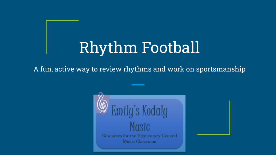 Emily's Kodaly Inspired Music: Rhythm Football- a Game to engage your ...