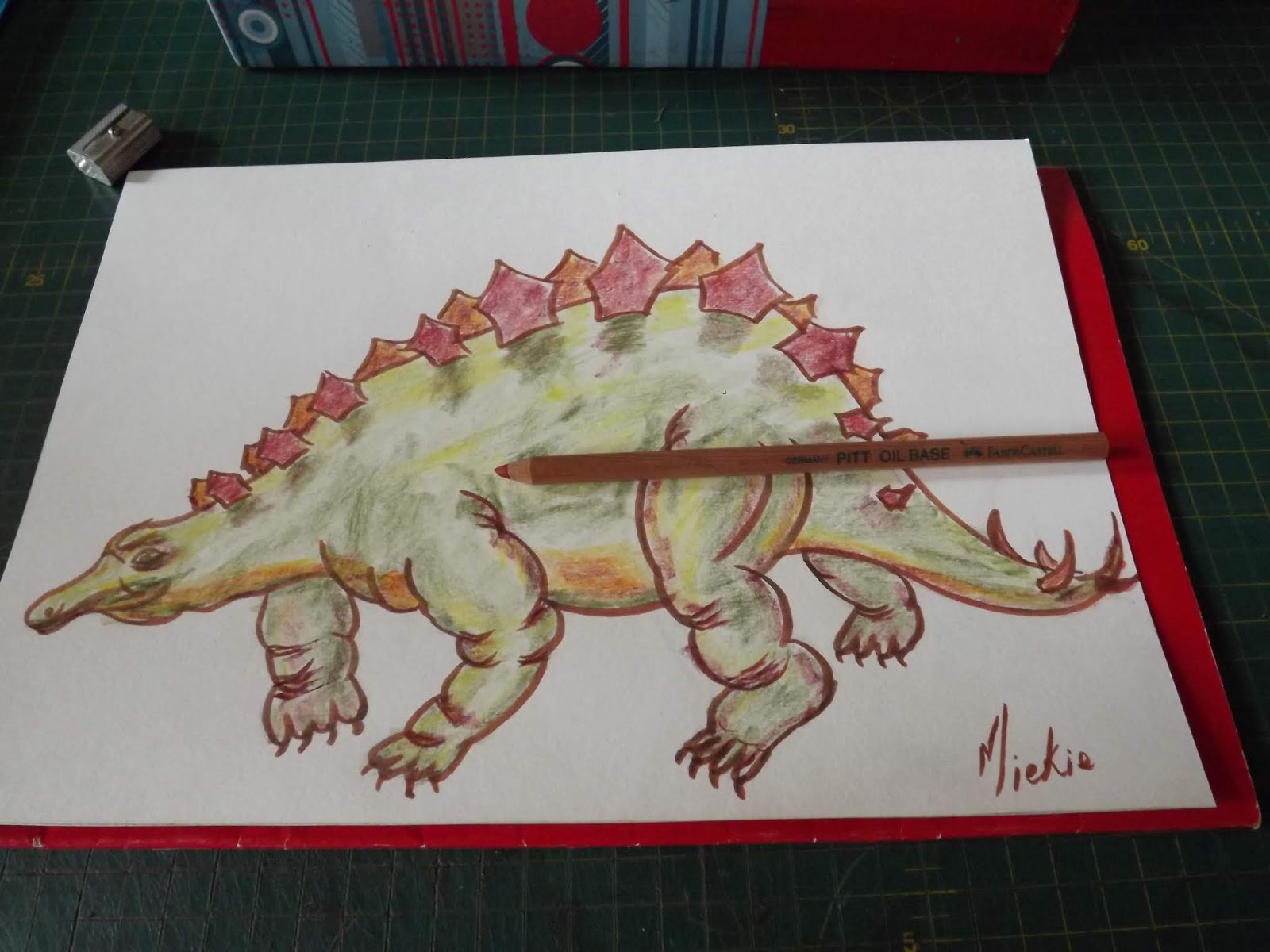 A Pretty Talent Blog: How to draw: A Stegosaurus