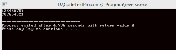 C Program to Reverse a Number | Reverse Number Program in C | CodeTextPro C Program to Reverse a Number | Reverse Number Program in C | CodeTextPro