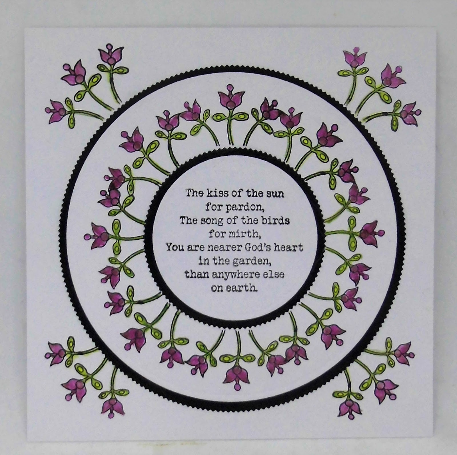 Sarah's Craft Shed: Clean and Simple Flower Frame for a Poem
