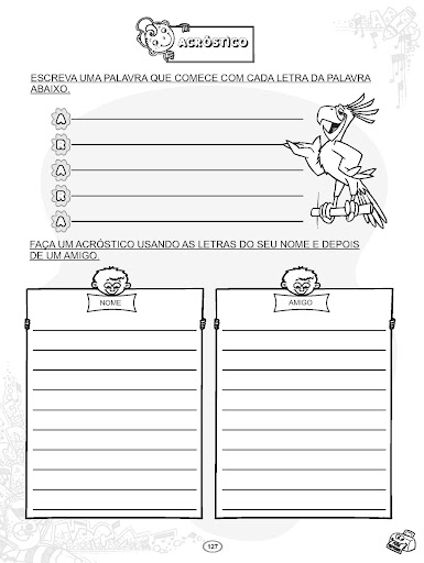 Diversas atividades com acrósticos!-ESPAÇO EDUCAR