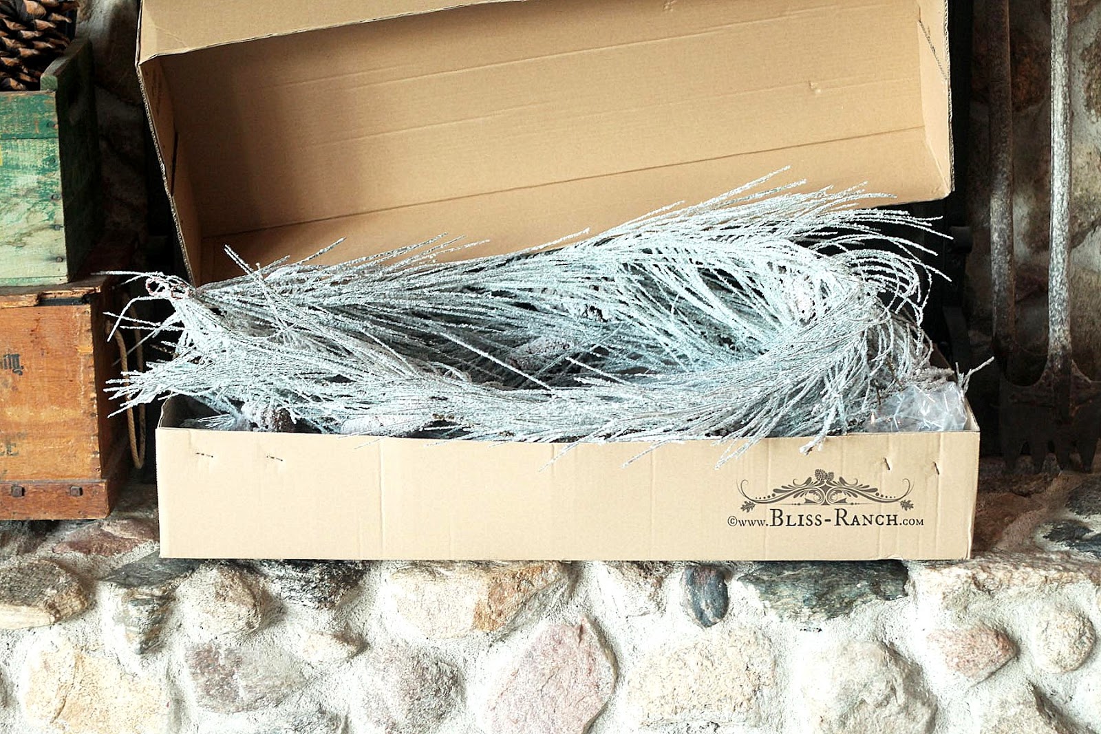 Bliss Ranch: Long Needle Pine Garland for Winter