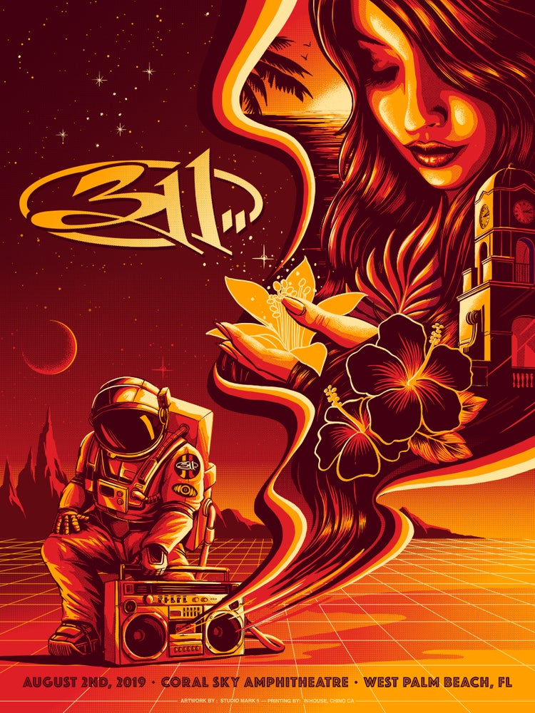 INSIDE THE ROCK POSTER FRAME BLOG: Mark5 311 West Palm Beach Poster Release