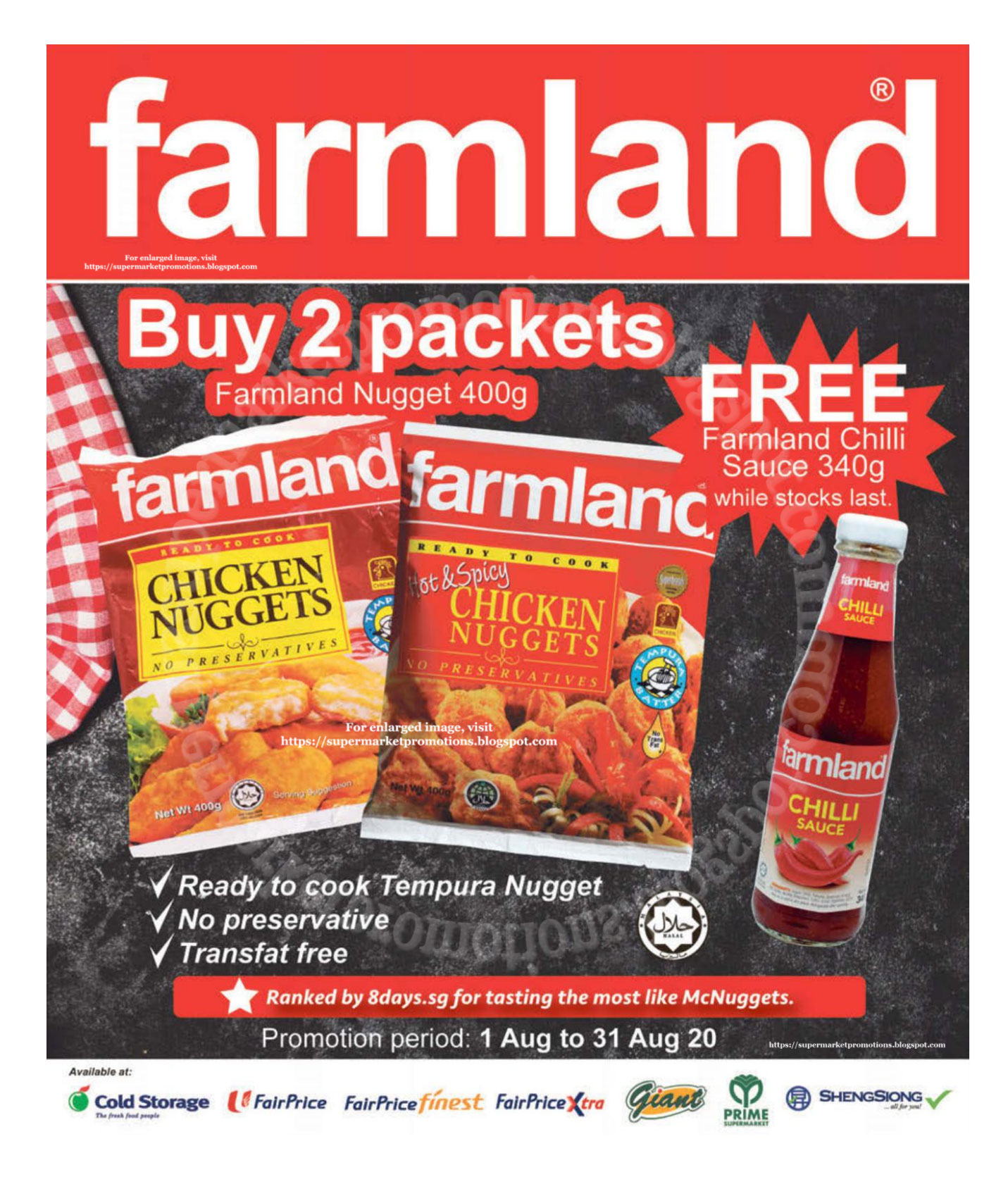 Farmland Chicken Nuggets Promotion 01 - 31 August 2020 ~ Supermarket ...