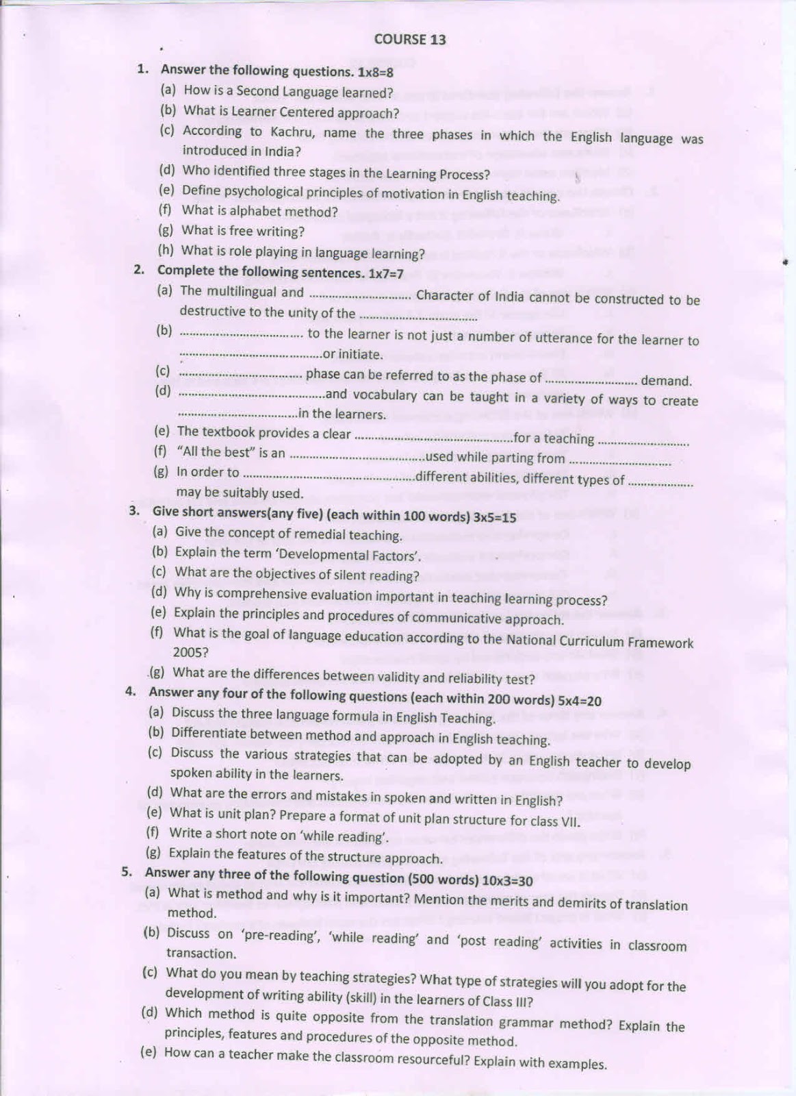 Central Library Janata College Kabuganj: Old Question Paper 2014 for ...
