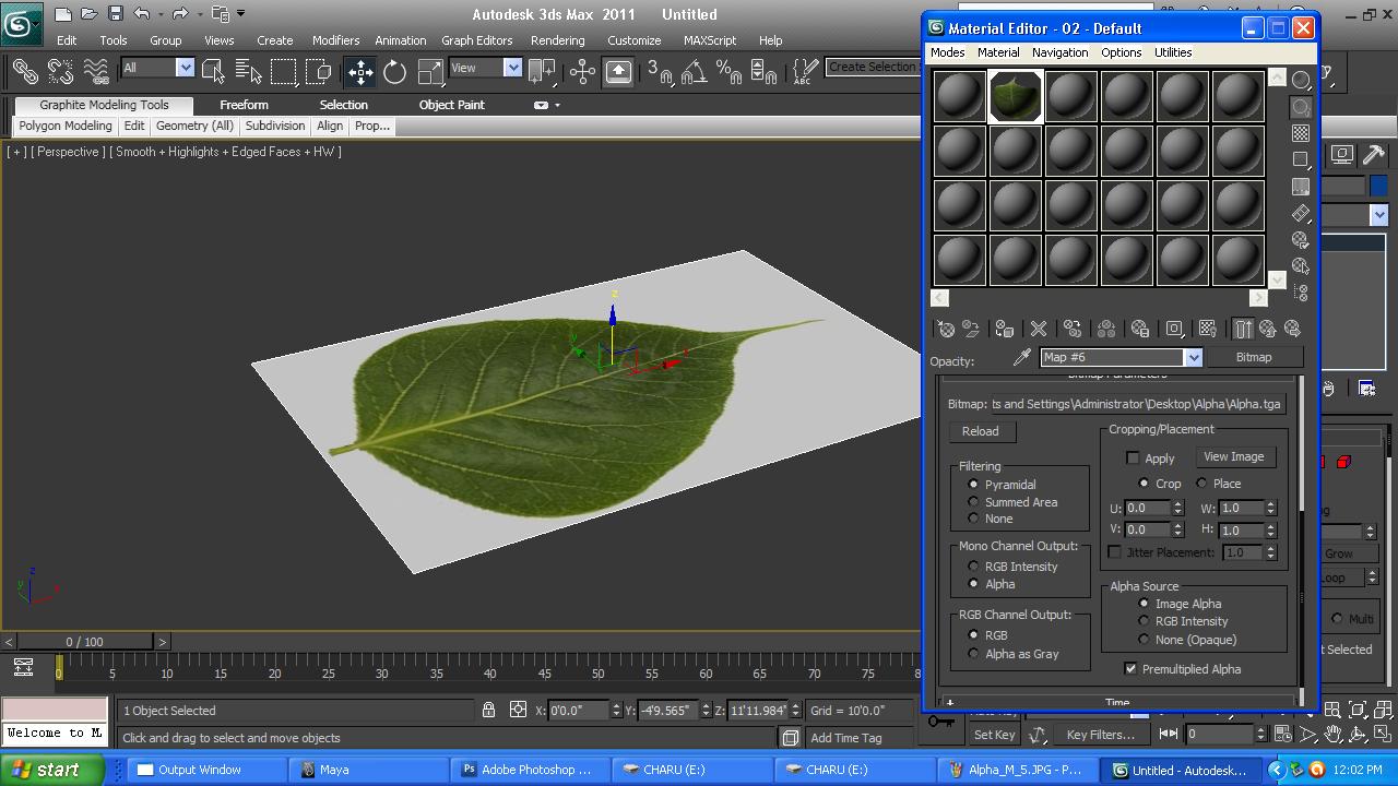 3d tutorials: Using Alpha in 3ds-Max