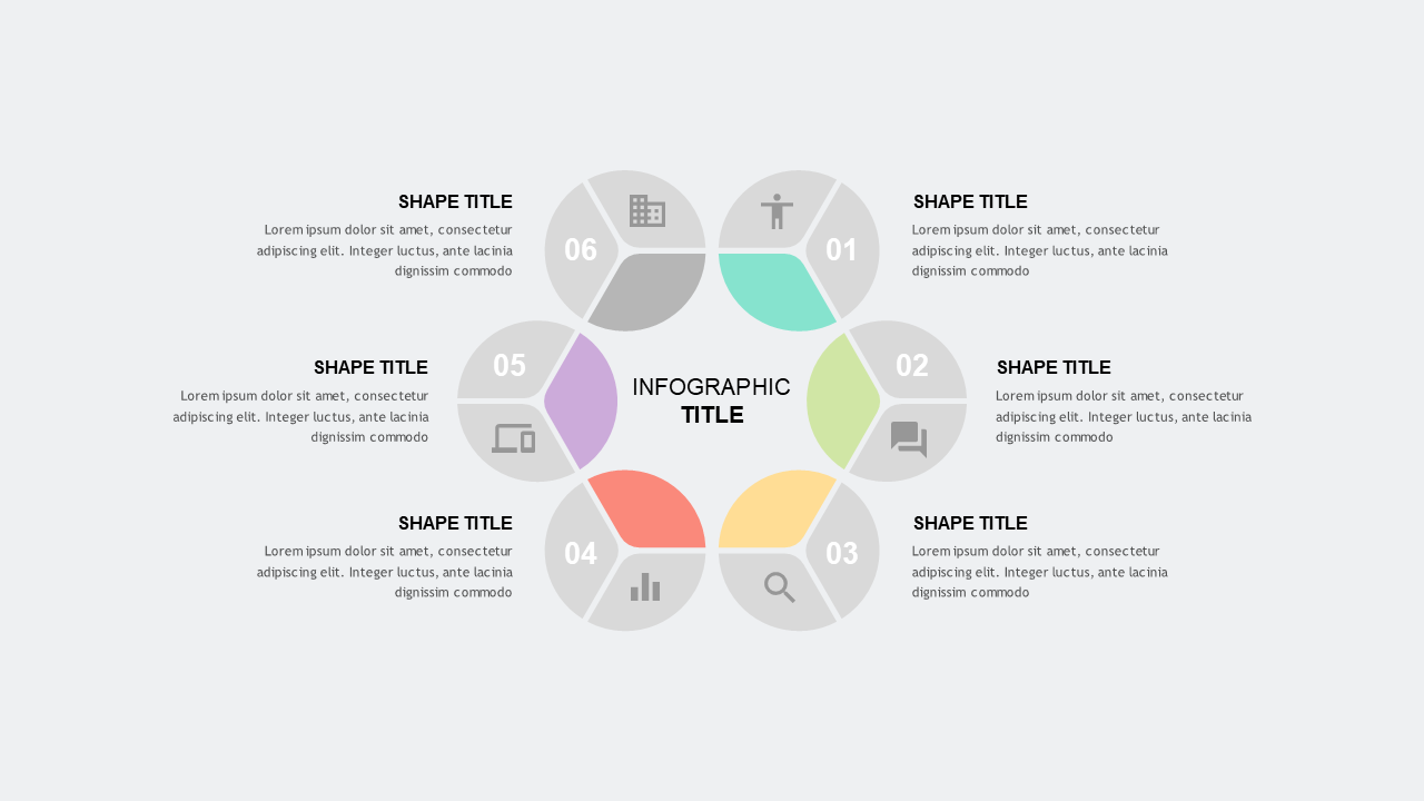 Free Download Template Powerpoint Multi Round Pie Divide PowerPoint ...