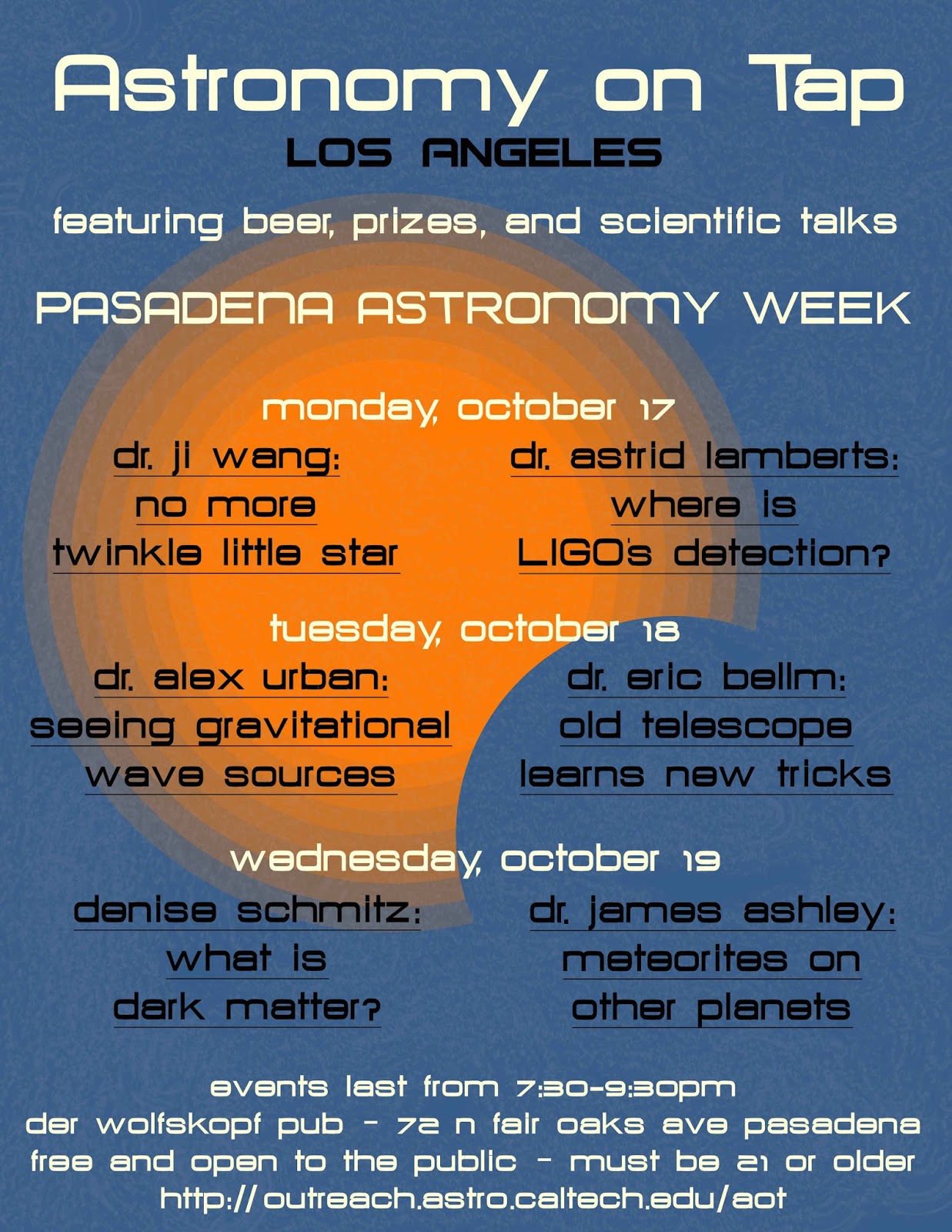 Caltech Astronomy Outreach Past Events: Astronomy on Tap: Twinklin ...