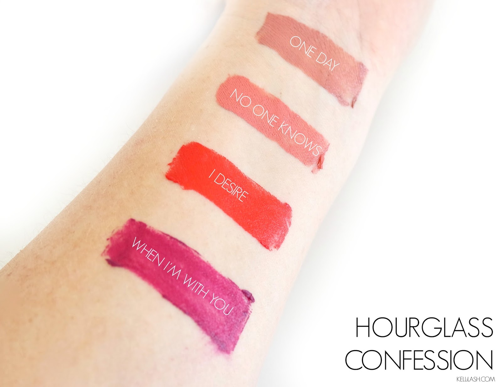 Hourglass Lipstick Swatches