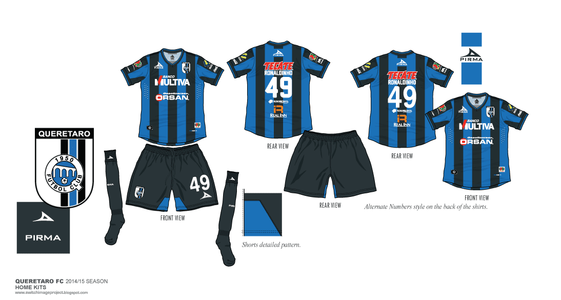 Football teams shirt and kits fan: Querétaro FC Home 2014-15 Completed