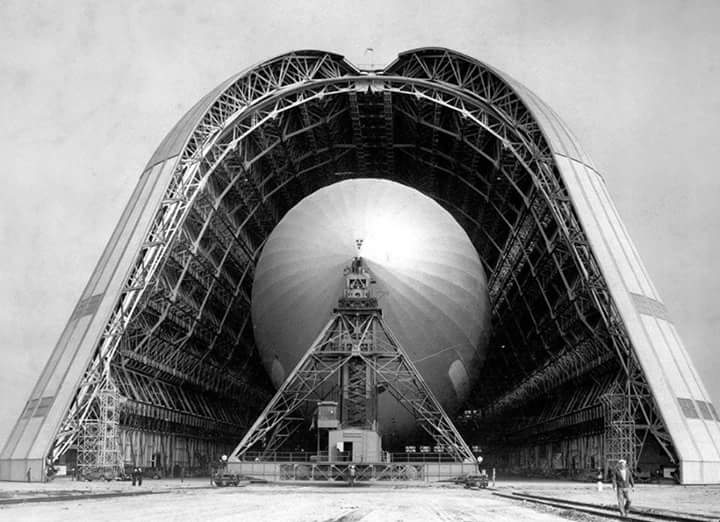 Towns and Nature: Mountain View, CA: USS Macon Blimp in Hanger 1 of ...