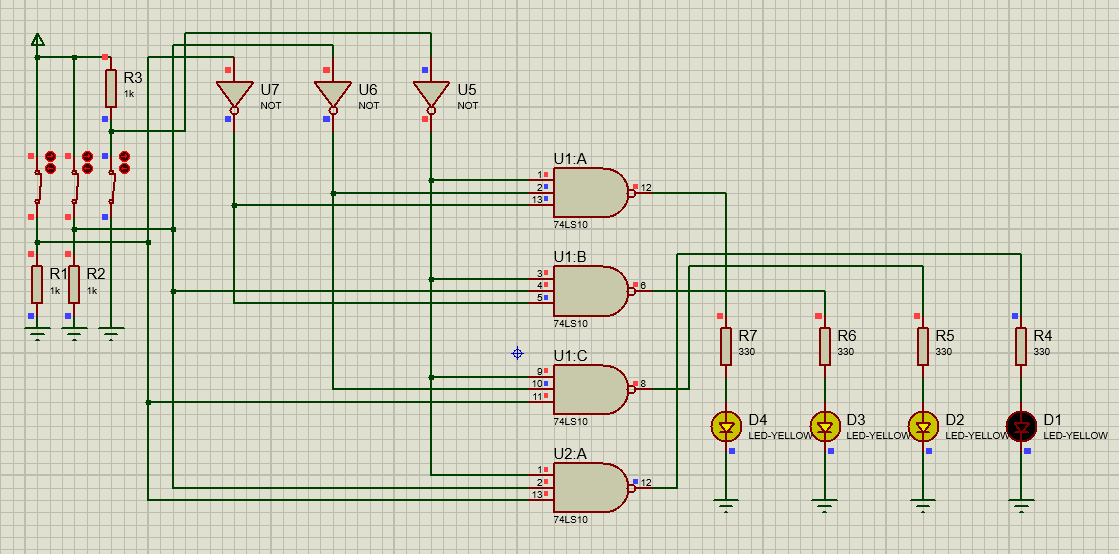 cara membuat decoder 4 bit dan 8 bit di proteus