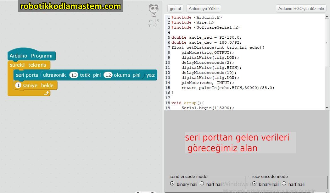 Mblock ile Arduino DERS 15: Mesafe Sensörü ve Seri Port Kullanımı ...