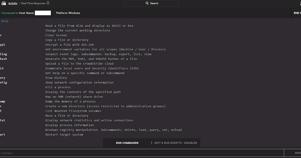 RTR using Falcon Crowdstrike
