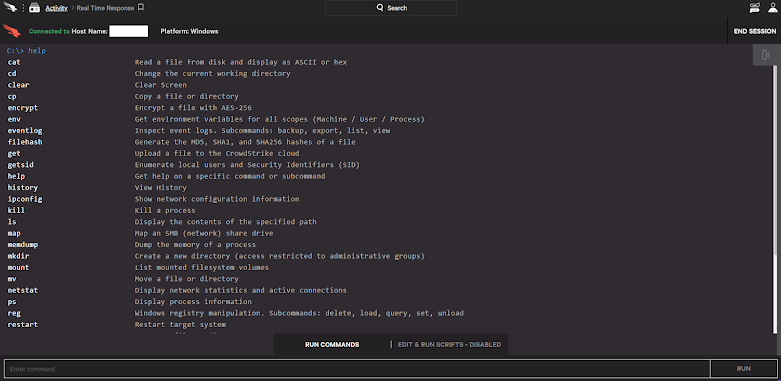 RTR using Falcon Crowdstrike